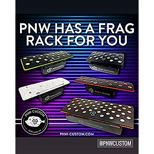 PNW Custom Premium Medium Magnetic Frag Rack Orange w/Frag Lock | Acrylic 20 Hole Plugs Reef Coral Frag Holder for Aquarium (1/2" Glass Magnet)