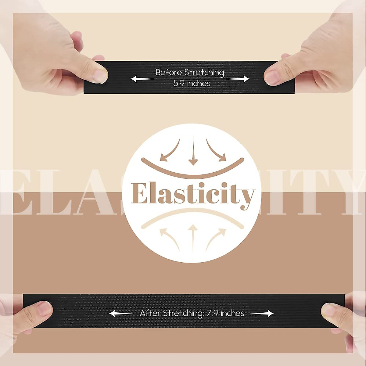 Dreamlover Elastic Band for Wig, Wig Band for Laying Edges, Lace Melting Band, Black Elastic Band for Sewing, 1 Inch x 6 Yard