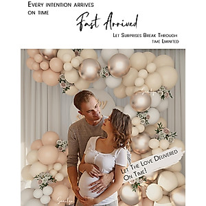 Soonlyn Boho Balloon Arch Kit, 13in, 120pcs Neutral Balloons Garland, Nude, Beige, White Sand, for Baby Shower, Bridal Shower, Birthday Party