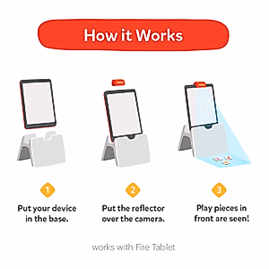 Osmo - Base for Fire Tablet - Educational Learning Games for Boys & Girls-Physics, Drawing & more-STEM Toy Gifts for Kids-Ages 3 4 5 6 7 8 9 10 11 (Osmo Fire Tablet Base Included - Amazon Exclusive)