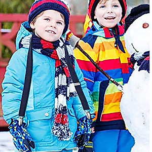 Zkptops 4pcs Winter Elastic Mitten Clips Beanie Caps Hat Clips for Kids Toddlers Babies Adults Children Women Strong Stainless Steel Gloves Clips Bulk for School, Snow and Cold Winter Days, Pink