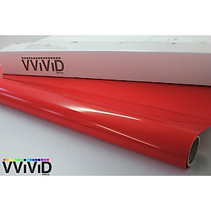 Red Gloss 60 Inches x 1 Foot Car Wrap Vinyl Roll with Air Release 3MIL-VViViD8