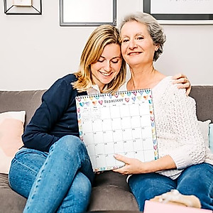 CRANBURY Large 12x12 Wall Calendar 2025 (Seasons), Square Hanging Calendar, Big Grid, Colorful Seasonal Monthly Designs