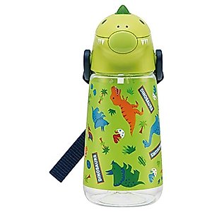 Skater PSHC4DK-A Dinosaurus Die-Cut Bottle with Straw, 14.2 fl oz (420 ml)