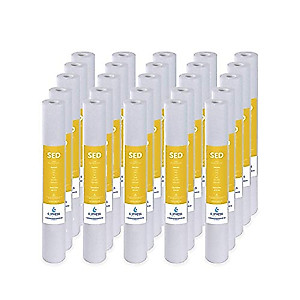 Express Water – 25 Pack Sediment Replacement Filter – Whole House Replacement Water Filter – SED High Capacity Water Filter – 5 Micron Water Filter – 2.5” x 20” inch