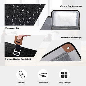 Toiletry Bag for Men, Travel Essentials Travel Toiletry Bag, Water-Resistant Compact Bathroom Roll Organizer for Hygiene, Shaving kit, Valentines Day Gifts for Him (4.Classic Black(Polyster))