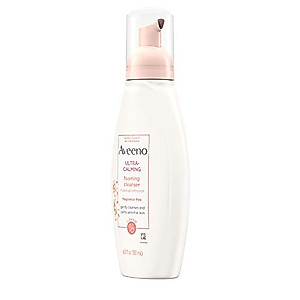 Aveeno Ultra-Calming Fragrance-Free Foaming Cleanser 6 Fluid Ounces (Pack of 2)
