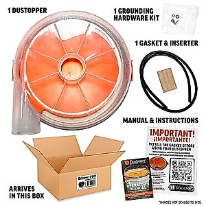 The Dustopper PRO, Separator Only (elbows & hose sold separately). Up to 99.9% efficient, low-profile dust separator connect to existing 2-1/2" hoses & fittings. Gasket & latches fit well to bucket.