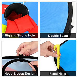 G4Free Portable Collapsible 5 Holes Cornhole Game Set with 8 Bean Bags Carrying Case Toss Game Size 3ft x 2ft for Camping Travel