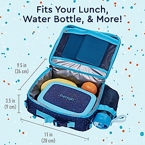 Bentgo® Kids 5-Compartment Lunch Box With Insulated Lunch Bag - (Confetti Edition - Abyss Blue)