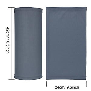 Geyoga Summer Face Mask for Men Neck Gaiters Scarf Face Covering Balaclava Fishing Cycling Running Masks Windproof Bandana (Black, Grey, Royal Blue, Green, Navy, White, 6 Pieces)