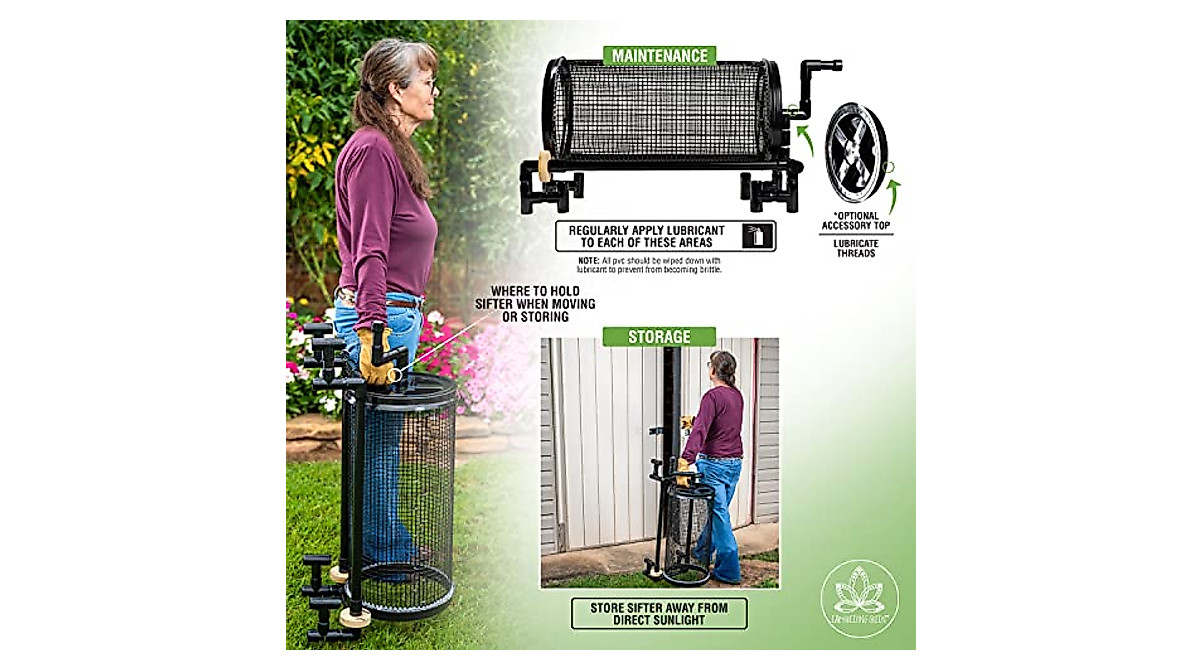 Garden Sifter with Heavy Duty Screen | Effortless Soil Preparation