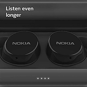 Nokia Power Earbuds | True Wireless with Charging Case | Up to 150 Hours of Play | Waterproof | Universal Bluetooth 5.0 Compatibility with Built-in Mic | Crystal-Clear Sound with Enhanced Bass