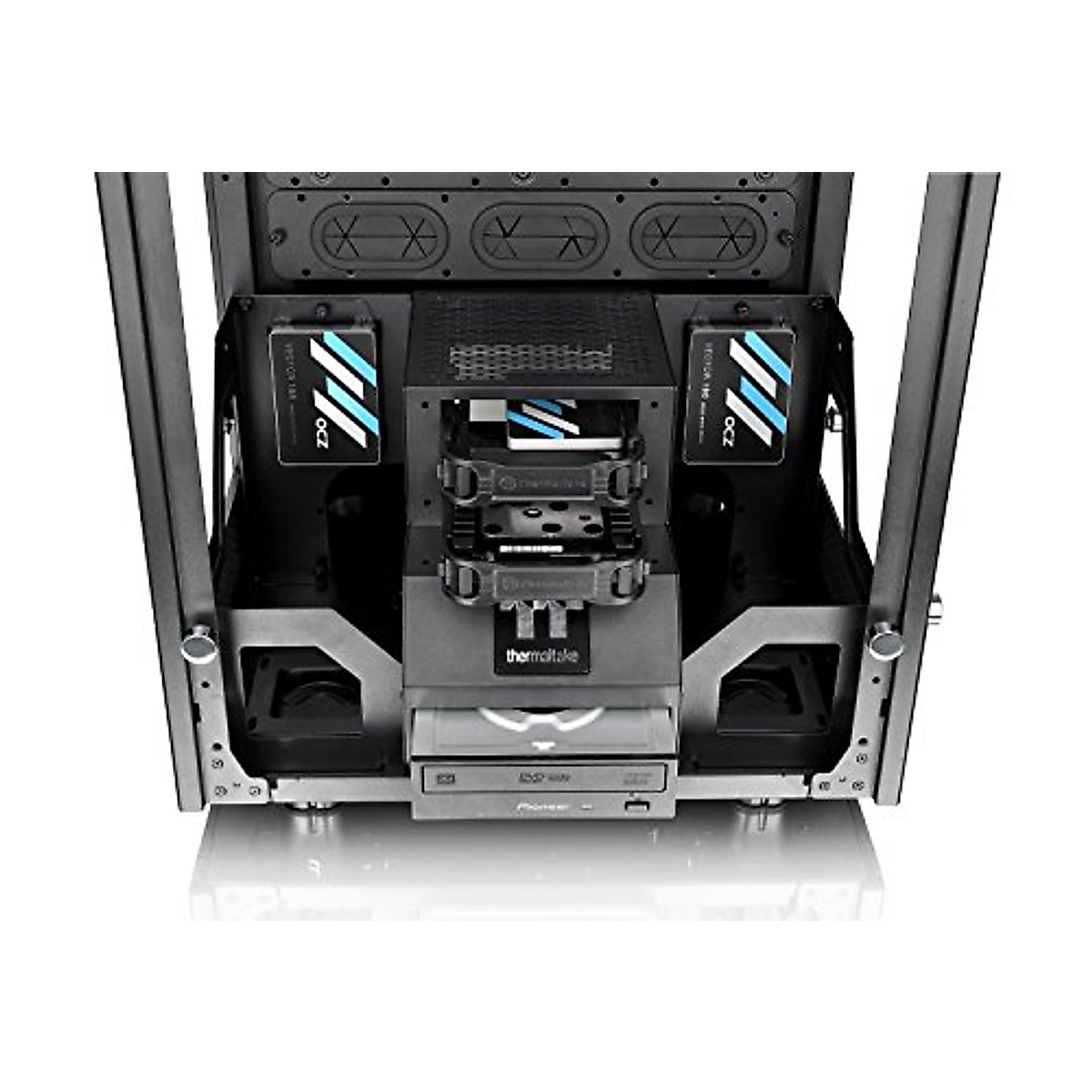 Thermaltake Tower 900 Black Edition Tempered Glass Fully Modular E-ATX Vertical Super Tower Computer Chassis CA-1H1-00F1WN-00