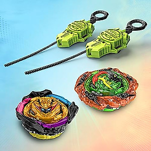 Beyblade Burst QuadStrike Light Ignite Battle Set Stadium, 2 Spinning Tops, and 2 Launchers, Toys for 8 Year Old Boys & Girls & Up (Amazon Exclusive)