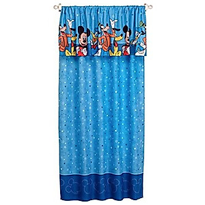 Disney Mickey Mouse Playground Pals Window Valance, Blue 50" x 16"