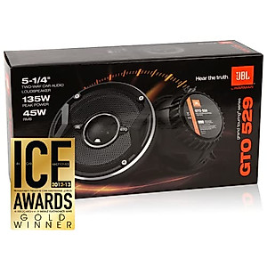 JBL GTO609C 270 Watts 6-1/2" Premium Car Audio Component Stereo Speaker System with Patented Plus One Woofer-Cone Technology