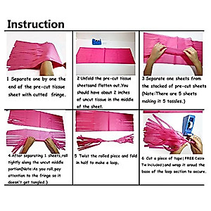 Aonor Shiny Tassel Garland Tissue Paper Tassels Banner Decoration for Birthday Party, Bridal Shower, Table Decor, Metallic Gold+Tan+Ivory, 15 pcs