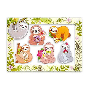 MORCART Sloth Magnets for Fridge, 4"x 6" Magnetic Photo Frame Set Refrigerator Kitchen School Cabinets Classroom Whiteboard Office Cubicle Board Decorative Magnets Gifts for Adults