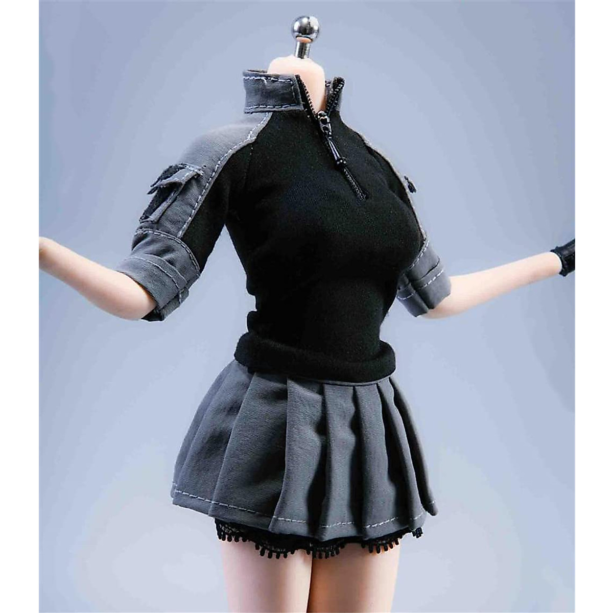 HiPlay 1/6 Scale Figure Doll Clothes, Top+Skirt, Outfit Costume for 12 inch Female Action Figure Phicen/TBLeague CM144(A)