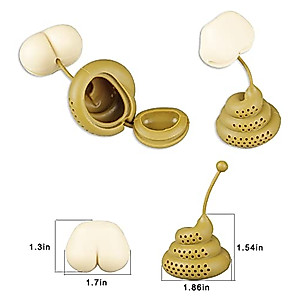 Unique Cute Tea Infusers for Loose Tea Funny, Silicone Tea Strainers & Filters, Reusable Loose Leaf Tea Steeper Small, ZUOFANG