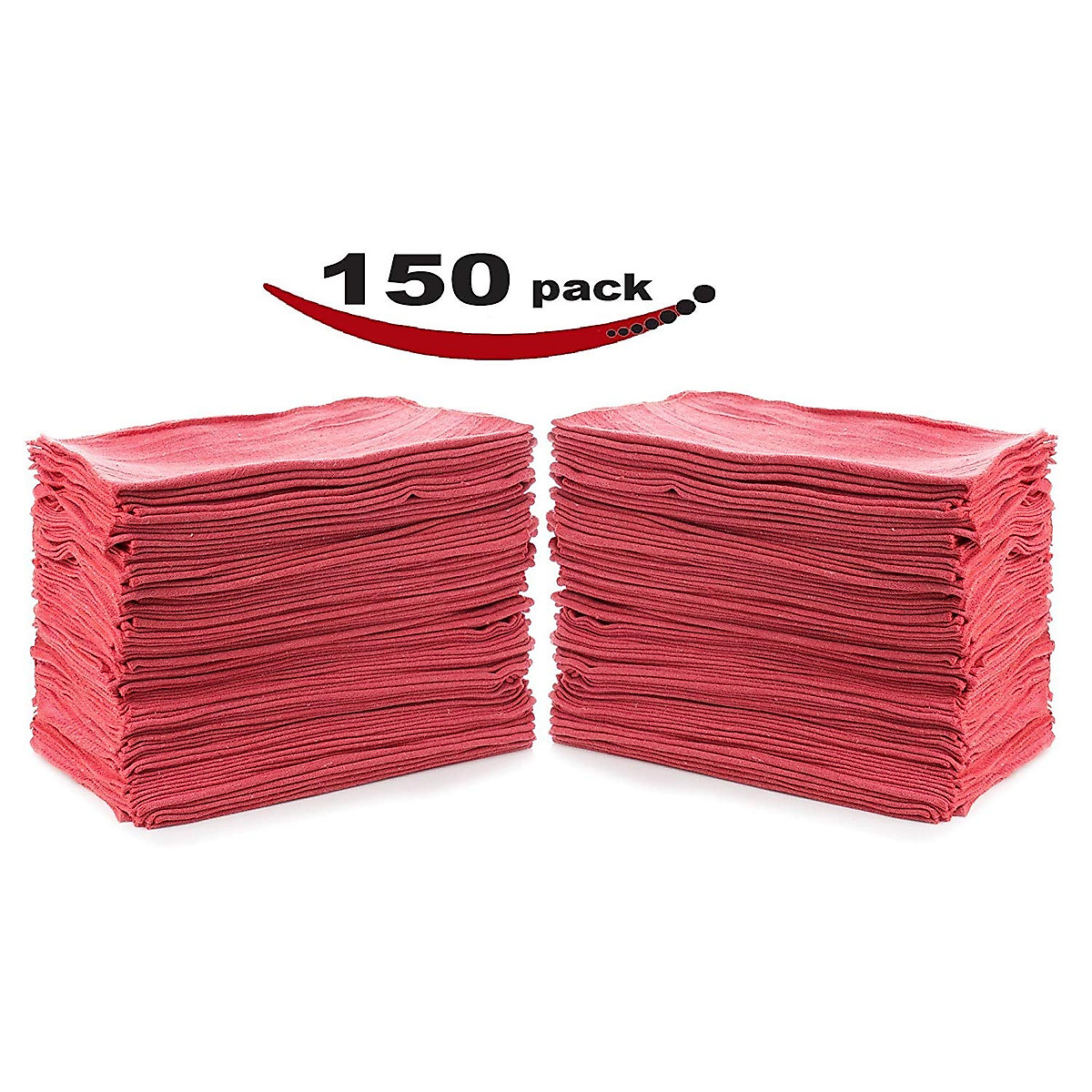 SIMPLI-MAGIC Shop Towels Pack of 300, Red and White