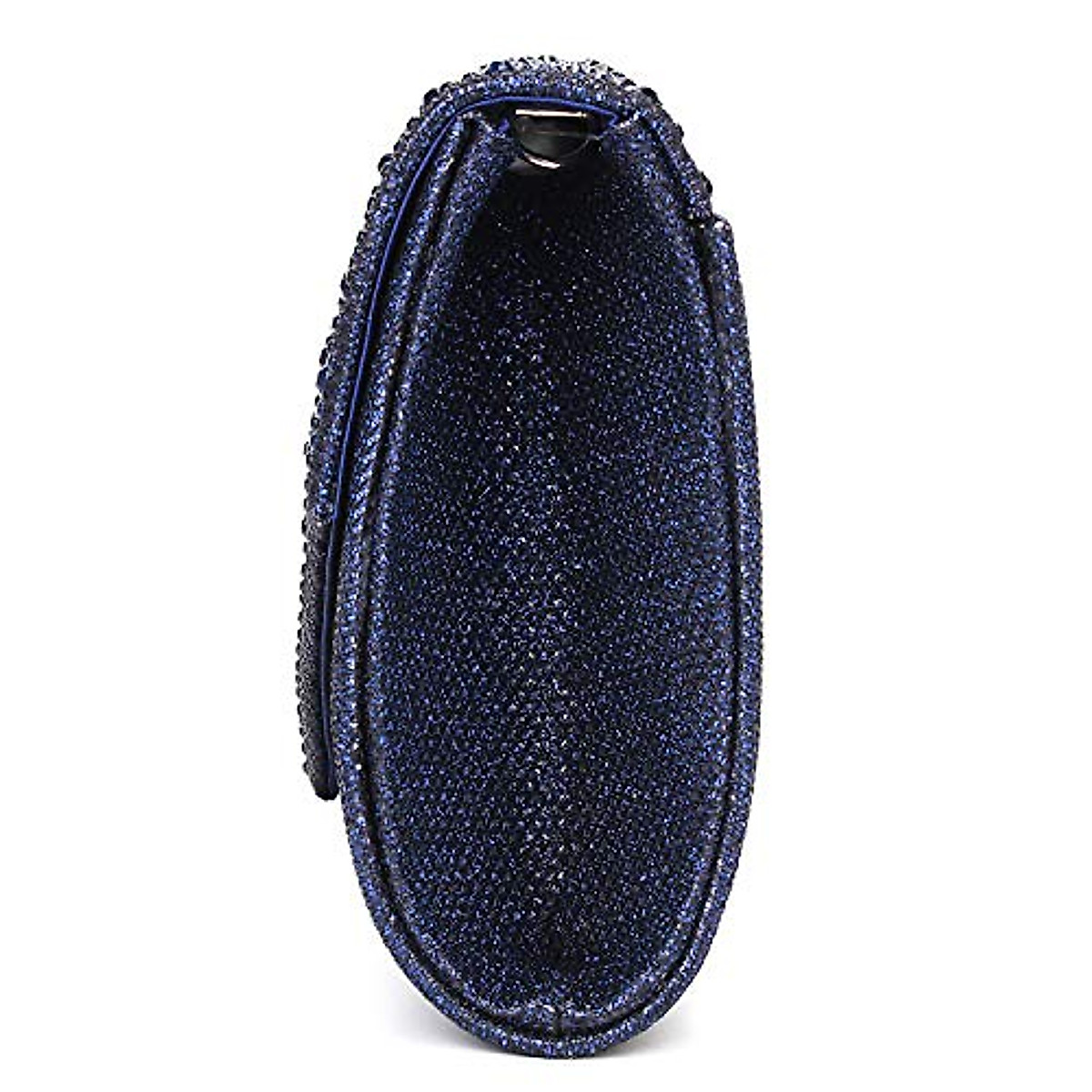 CurvChic Women Evening Bag Clutch Rhinestone Envelope Party Handbag Bridal Prom Purse (Navy Blue)