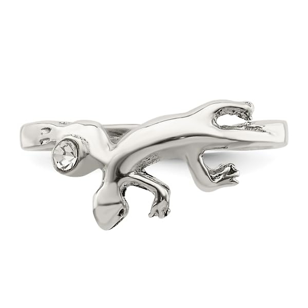 IceCarats 925 Sterling Silver Vintage Lizard Cubic Zirconia CZ Adjustable Toe Ring Open Midi Band Summer Beach Jewelry