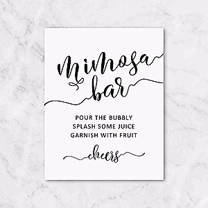 Mimosa Bar Sign Mimosa Bar Signage Party Decor Wedding Sign Wedding Decor Bridal Shower Sign Baby Shower Sign UNFRAMED 8x10 inch