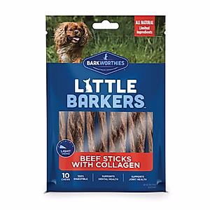 Barkworthies Little Barkers Beef Sticks with Collagen, 10-Pack
