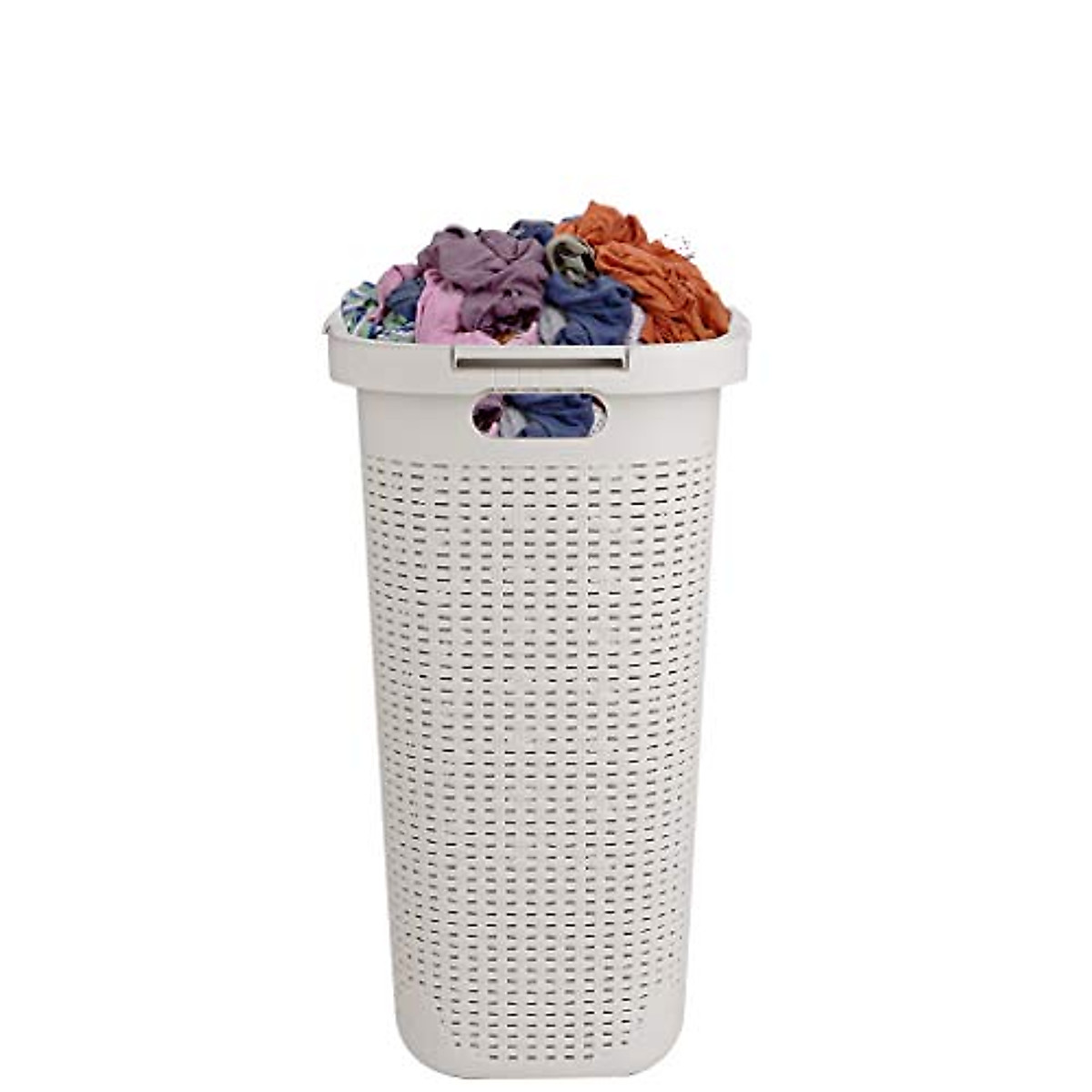 Mind Reader Basket Laundry Hamper, Bathroom, Bedroom, Closet, 60 Liter, Ivory & HHAMP40-IVO, Laundry, Storage, Bathroom, Bedroom, Home, Ivory 40 Liter Clothes Basket