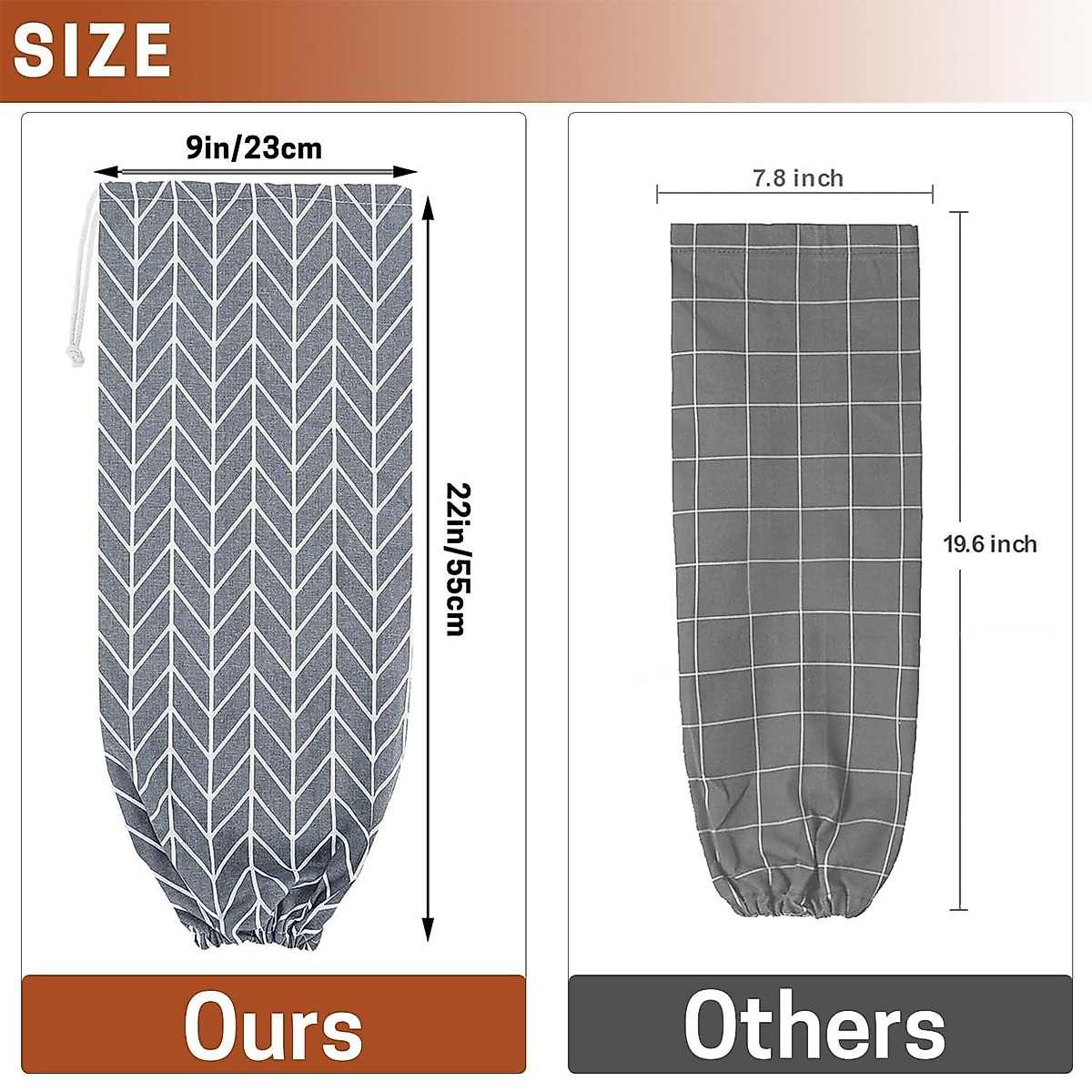 SWISSELITE 2Pcs Plastic Bag Holder, Wall Mount Plastic Bag Organizer, Large Grocery Bag Storage Dispenser, 22x9 in