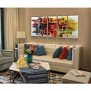 Yihui Arts Abstract Metal Wall Arts Hand Crafted Aluminum Artwork Large Modern Wall Accent for Living Room Bedroom Kitchen Decor