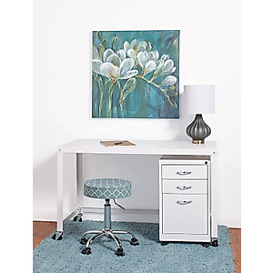Space Solutions 3 Drawer Mobile Filing Cabinet in White