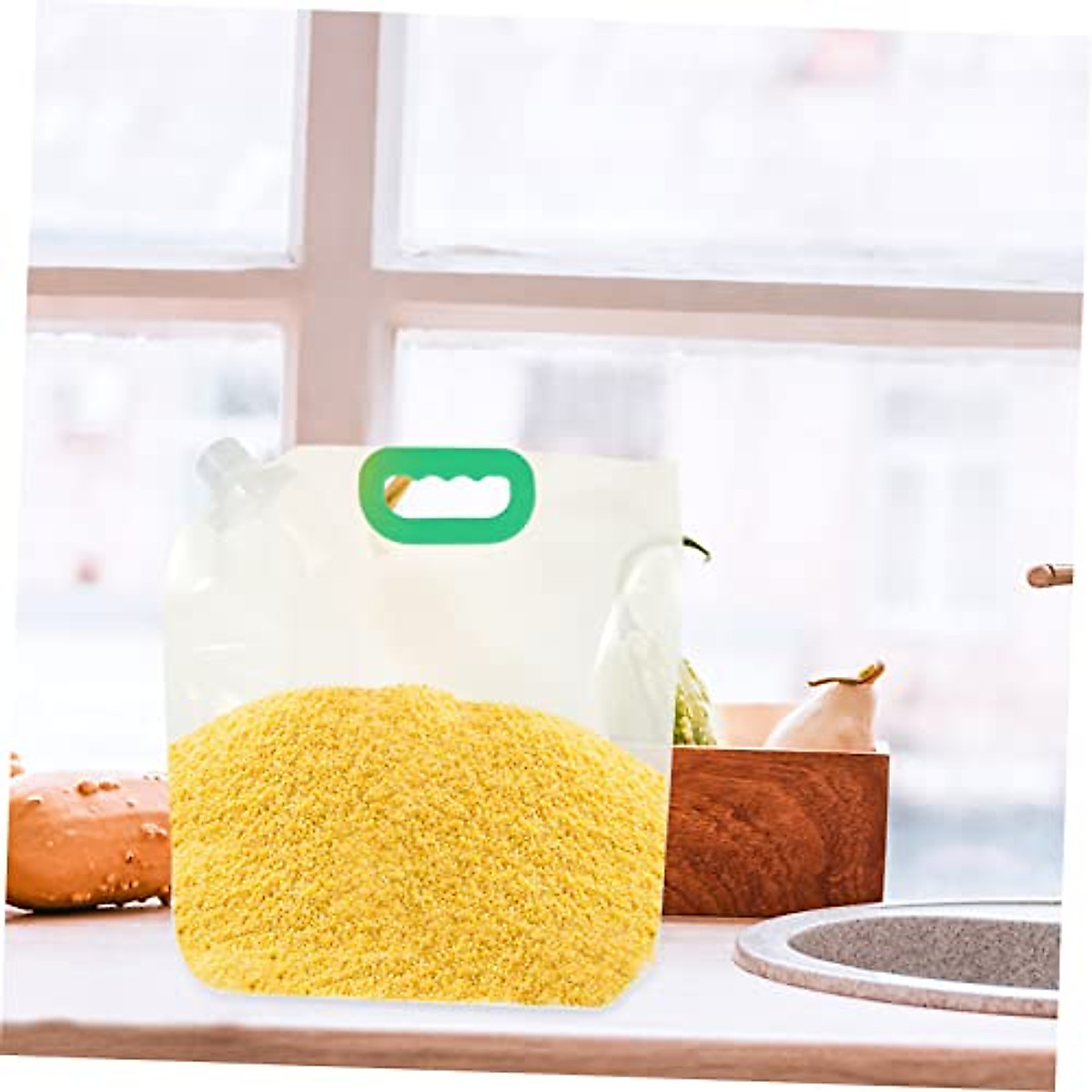 Zerodeko 20 pcs Transparent grain bag clear storage bag food storage bags airtight storage bags stand up grain bag rice grain sealed bags rich storage clear grain dry food household