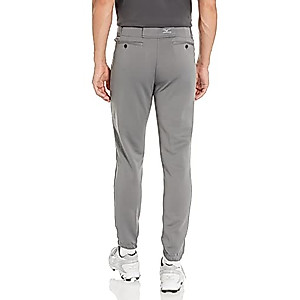 Mizuno Mens Premier Players Adult Baseball Pant With Elastic Bottom, Dark Charcoal, Small US