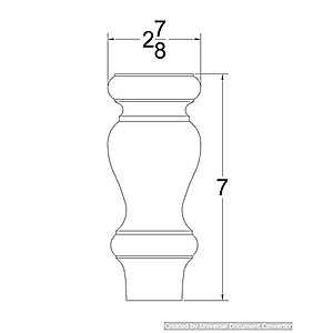 Highland Manor Wood Products Set of 4 Square Clermont Sofa Foot - 7" Tall x 2 7/8" Wide (Pine)