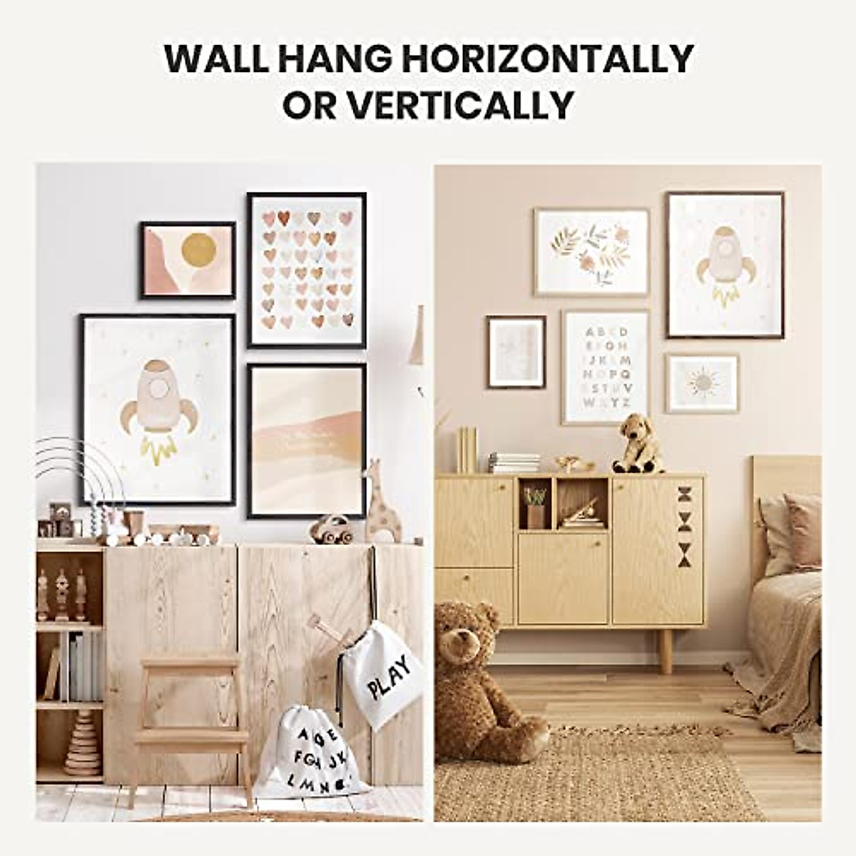 (12x16 in | 31x41 cm) Dark Oak Solid Oak Wood Picture Frame Poster Frame Wall Photo Frame