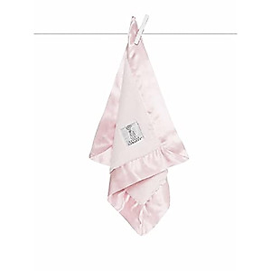 Little Giraffe Baby Blanket - Luxe Soft Blanket with Satin Trim - Baby Stroller Blanket - Newborn Baby Essentials & Baby Gifts - 14x14" - Pink