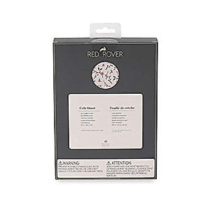 Red Rover Kids All-Cotton Muslin Fitted Crib Sheet- 52”x 28”x 9”- 100% Cotton – Machine Washable – Lightweight & Breathable – Playful Designs – Nursery, Crib, Bed – Unisex (Peach Blossom)