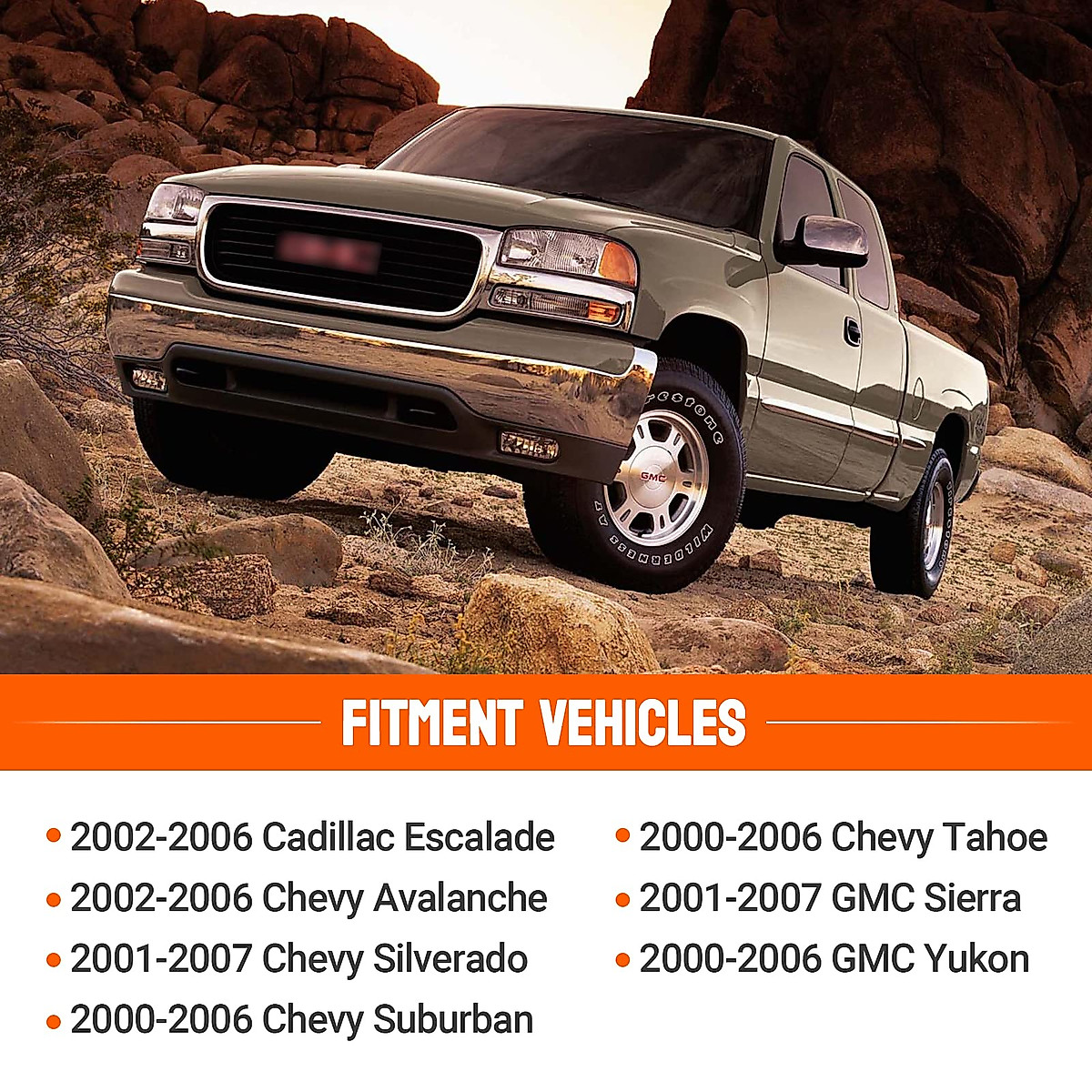 Door Lock Latch Actuator - Front Left Driver Side - Compatible with 2001-2007 Cadillac Escalade Chevy Avalanche, Silverado, Suburban, Tahoe GMC Sierra, Yukon - Replaces 931-318, 15110643, 15053681