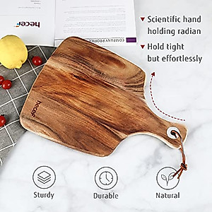 hecef Cheese Board set of 3,a Acacia Wood Cheese Plate & a Cheese Knife & a Cheese Fork, Cheese Platter Slate Board Cheese Serving Board, Mothers Day Gift, Housewarming(Cheese board with 2 knives)