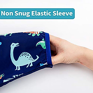 3 Pcs Long Sleeved Bib Set | Baby Waterproof Bibs with Pocket Bundle | Toddler Bib with Sleeves and Crumb Catcher | Stain and Odor Resistance Play Smock Apron - Pack of 3 | 6-24 Months