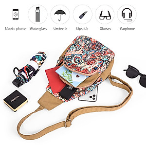 Black Butterfly Premium Canvas Chest Bag, Crossbody Shoulder Bag, Chest Pack for Fashion and Small (Red)