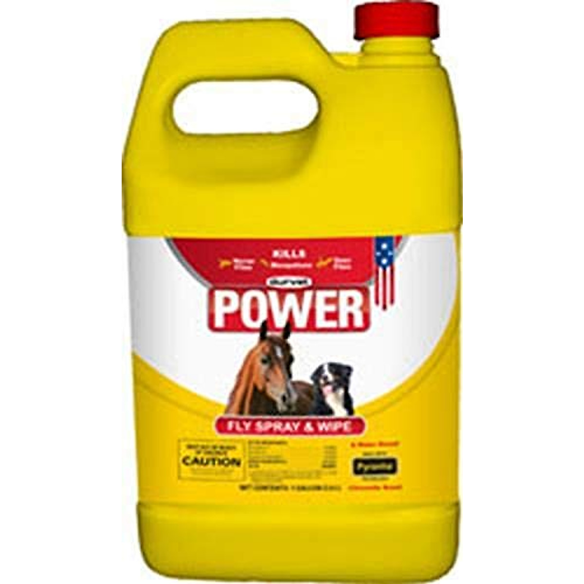 DURVET FLY 003-1021 699757 Power Fly Spray and Wipe for Horses, Gallon