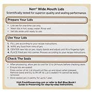 Kerr Mason Jar Lids. Wide Mouth, 12 Pack (Bands not Included) (Pack of 2)