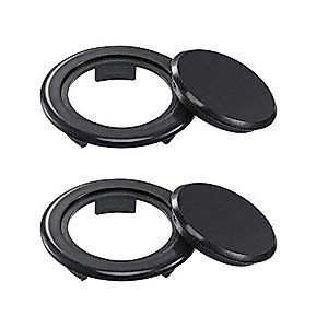 TUNAMAQU 2" Umbrella Hole Ring Plug Set, Table hole cover, for Tempered Glass Outdoors Patio Table (Pack of 2, Black) …