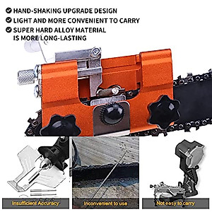 HOJILA Chainsaw Sharpener, Portable Chain Saw Sharpening Jig Kit, Suitable for All Kinds of Chain Saws and Electric Saws