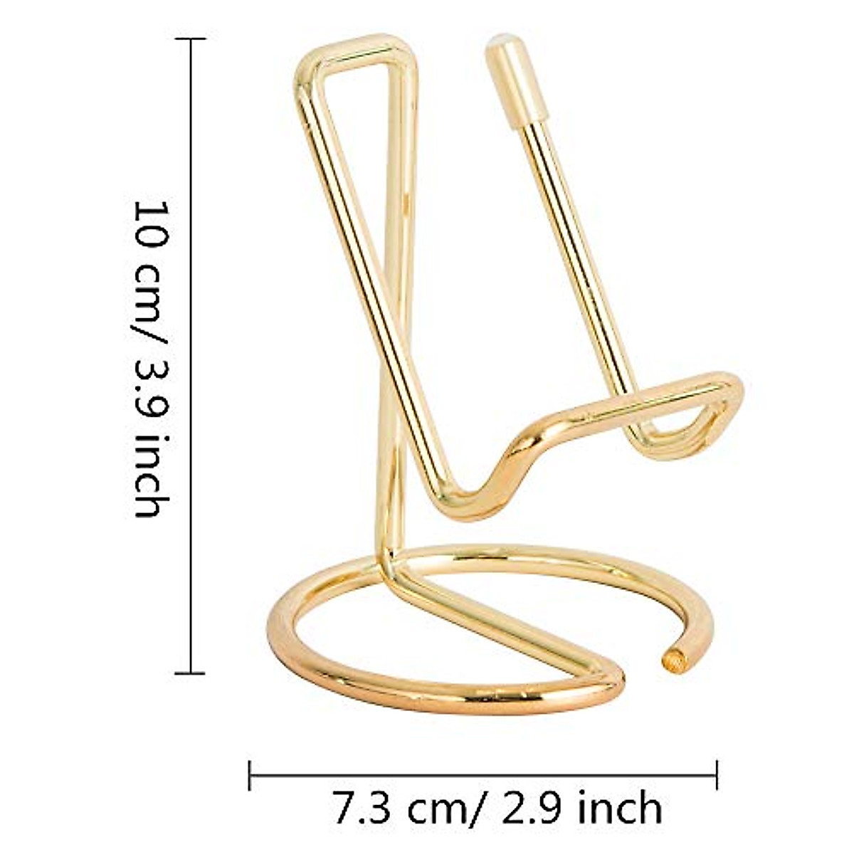 Cell Phone Iron Stand Holder, Rose Gold Universal Portable Tablets Holder, Compatible with All Mobile Phones by HubHnb (Golden)