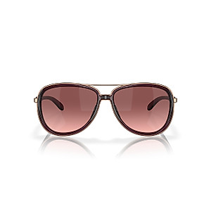 Oakley Women's OO4129 Split Time Aviator Sunglasses, Crystal Raspberry/G40 Black Gradient, 58 mm